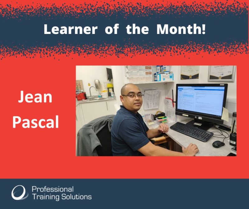 Jean Pascal Learner of the Month - Professional Training Solutions